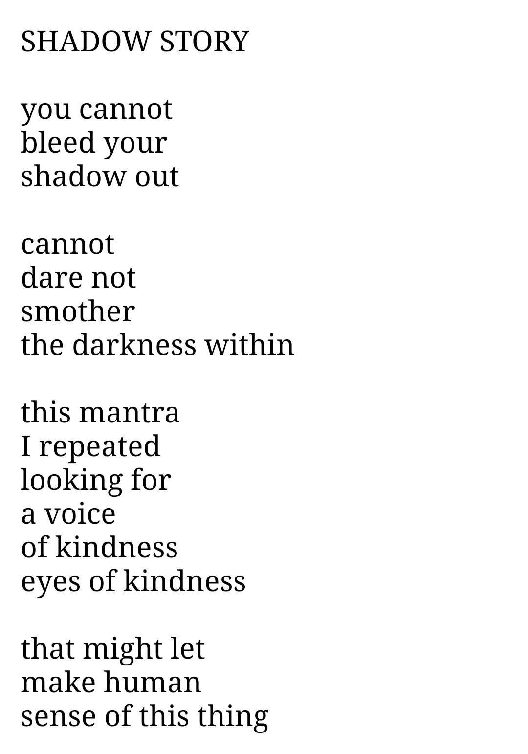SHADOW STORY – poems 2 die for