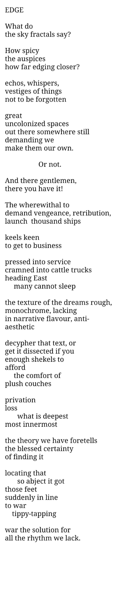 EDGE – poems 2 die for