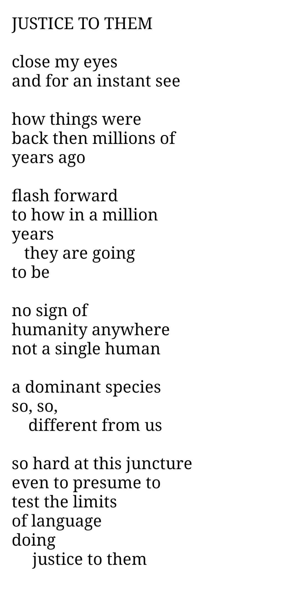 JUSTICE TO THEM – poems 2 die for