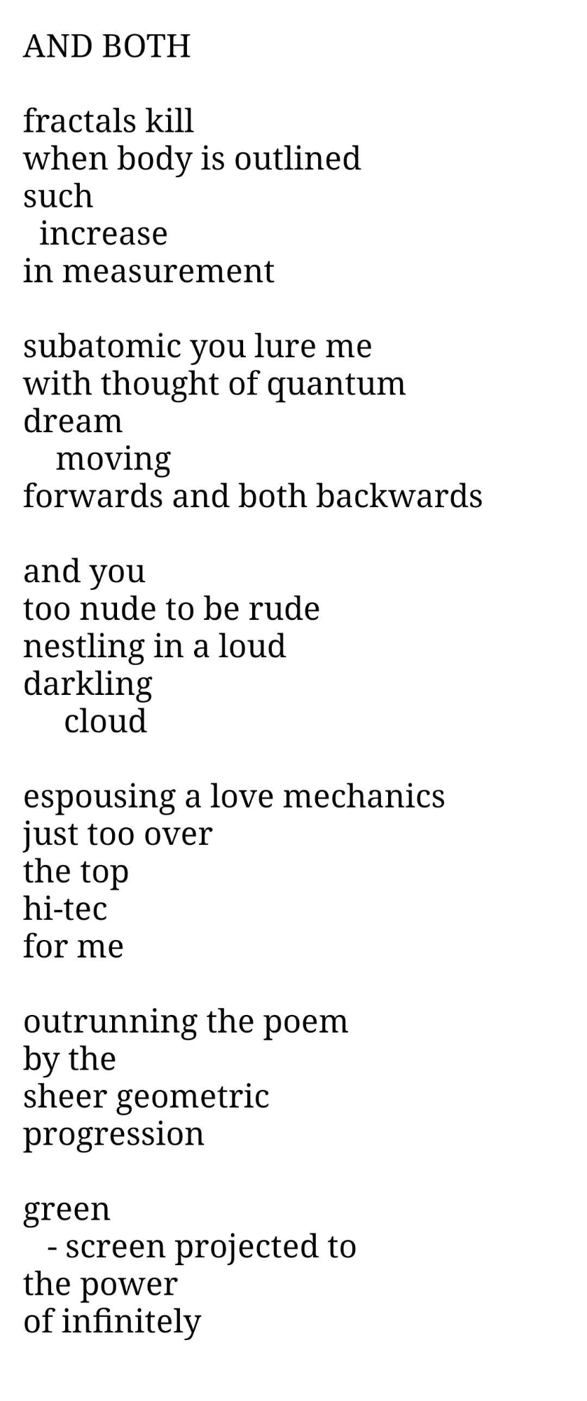 AND BOTH – poems 2 die for